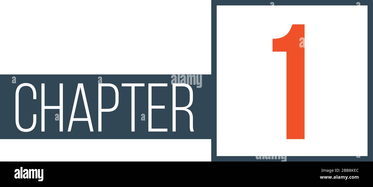 Chapter 1 design template, can be used for books design or tabs. Stock ...