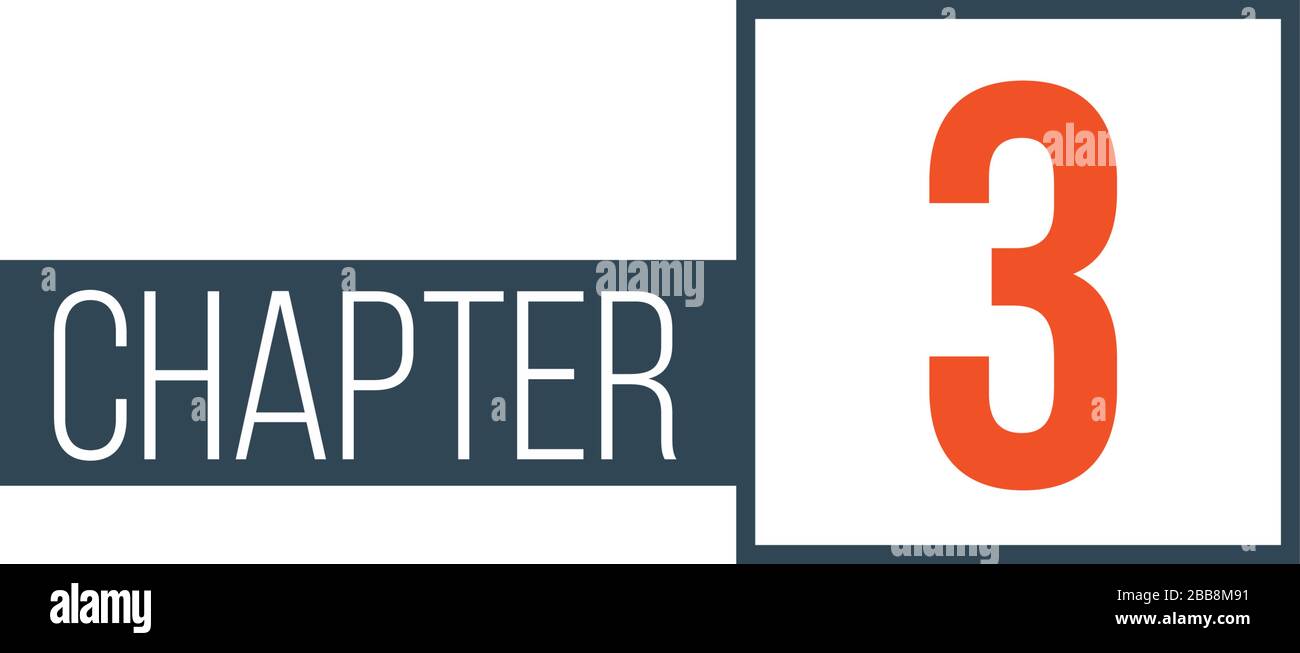 Chapter 3 design template, can be used for books design or tabs. Stock ...