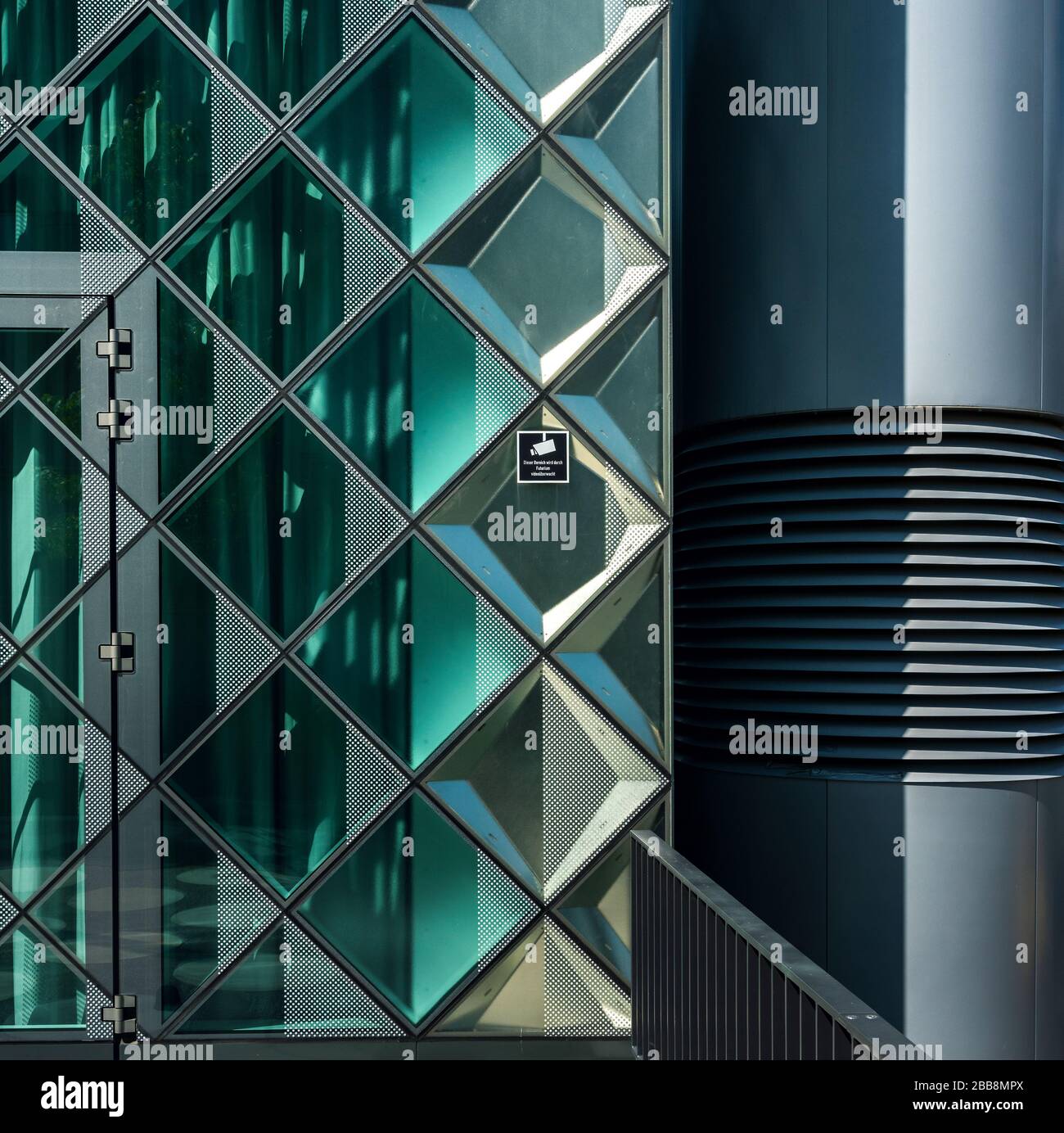 Berlin, Germany, the entrance and the side glass facade of the futurium ...