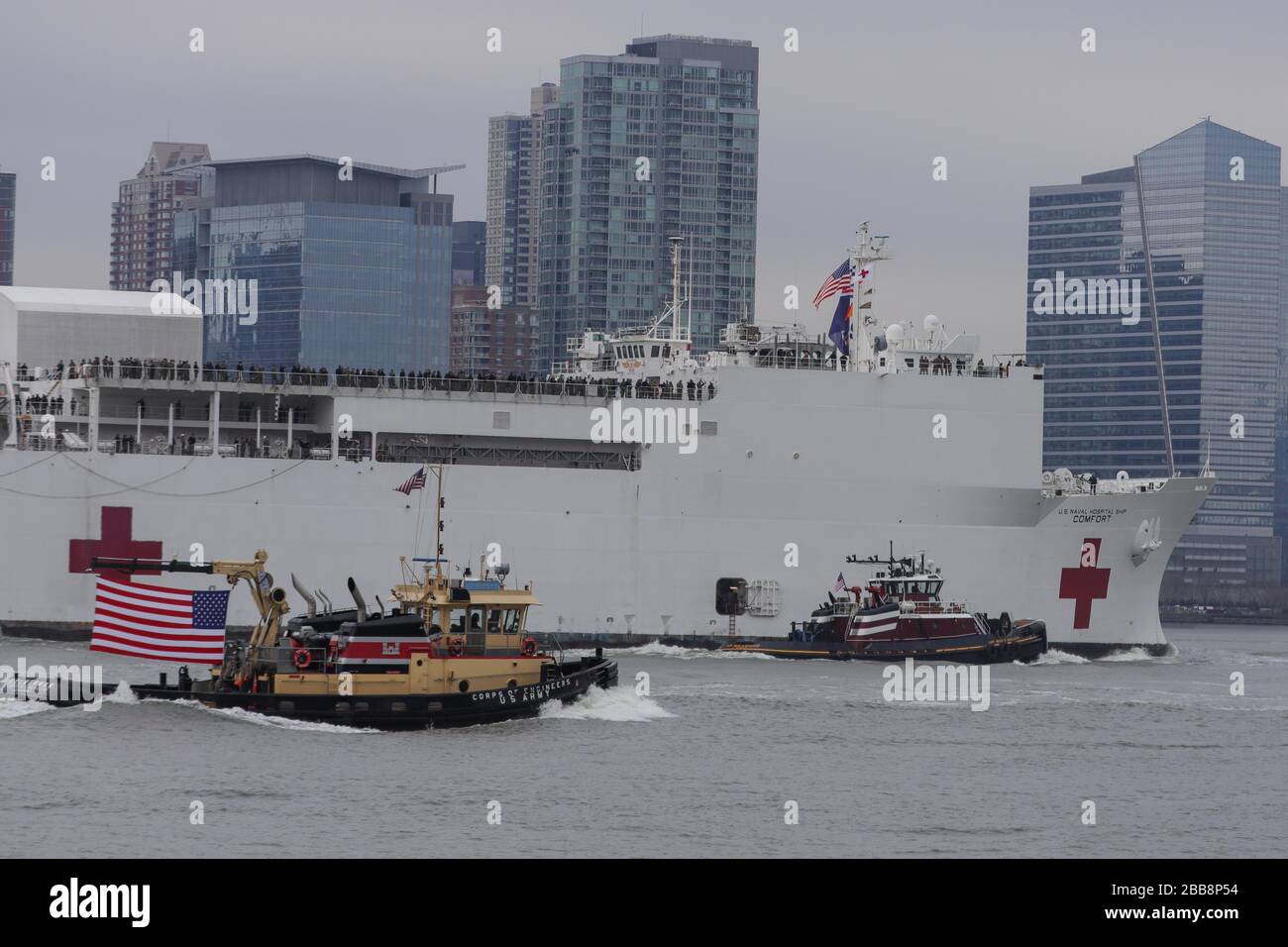 New York, United States. 30th Mar, 2020. The USNS Comfort hospital ship ...