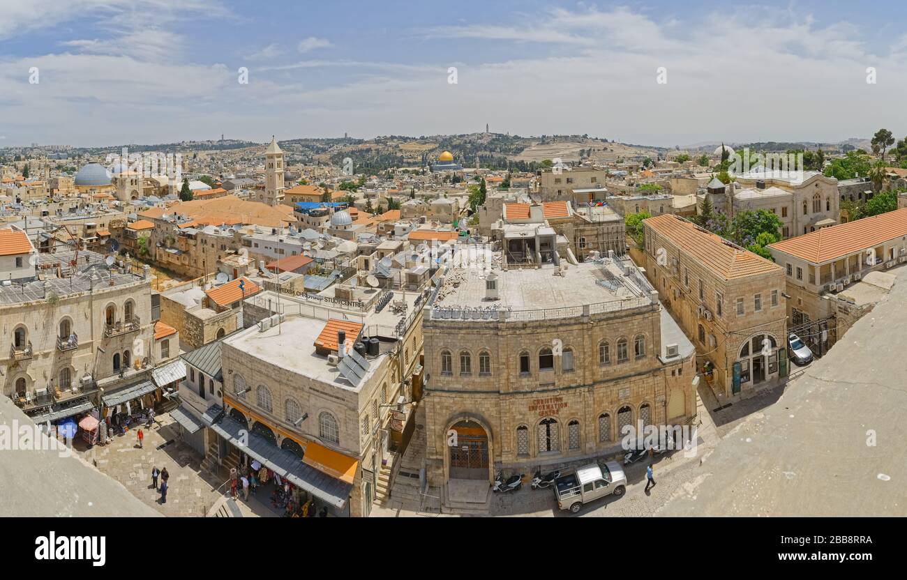 Panoramic view of the old city of Jerusalem Stock Photo - Alamy