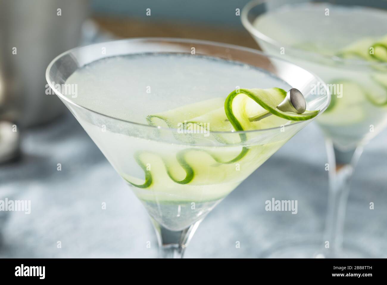 Homemade Japanese Sake Cucumber Martini Cocktail with Vodka Stock Photo ...