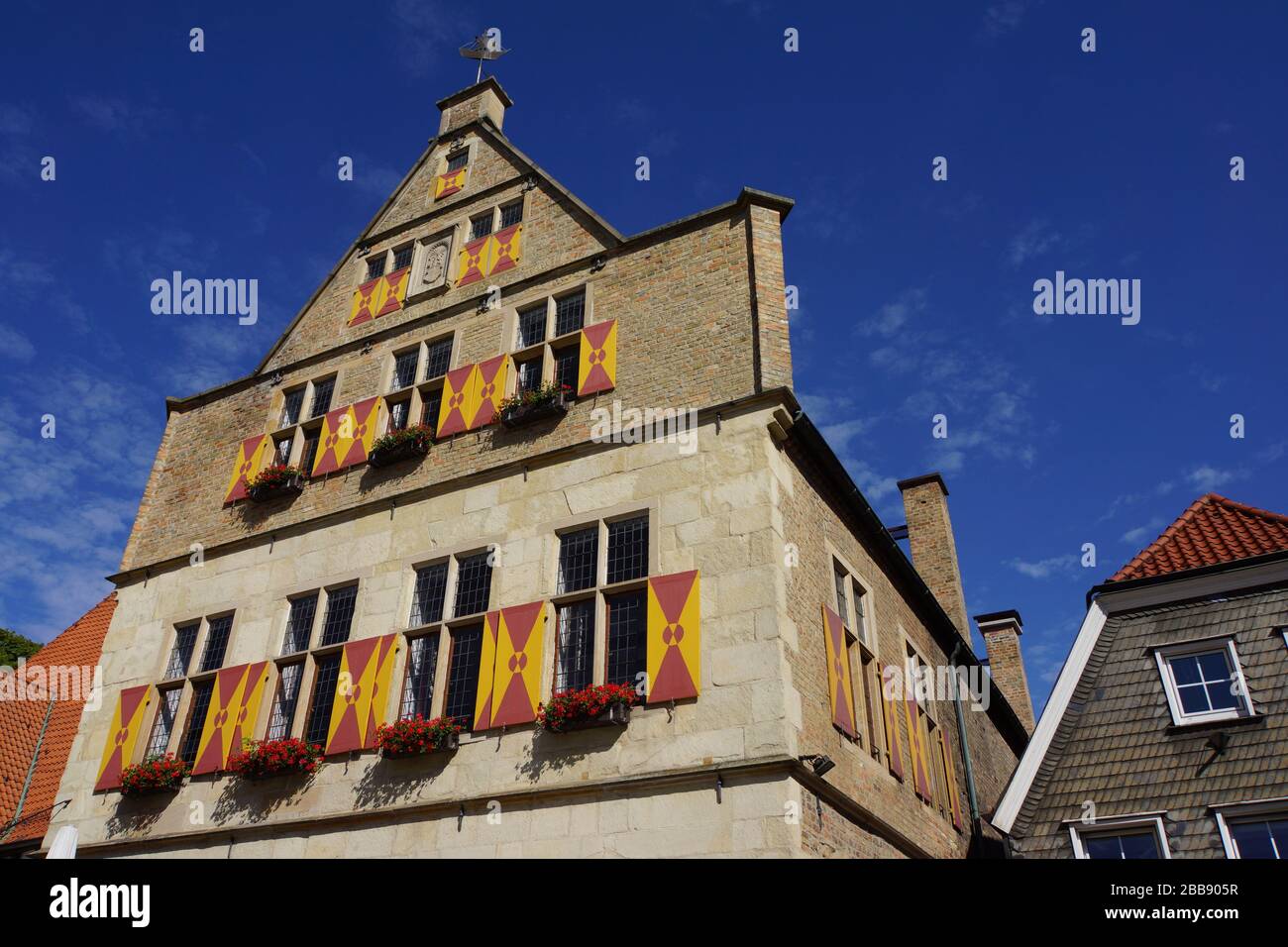 historisches Rathaus am Markt, Werne, Nordrhein-Westfalen, Deutschland ...