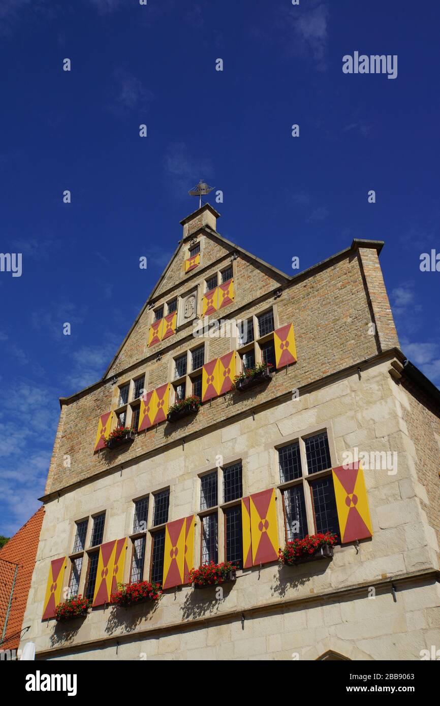 historisches Rathaus am Markt, Werne, Nordrhein-Westfalen, Deutschland ...