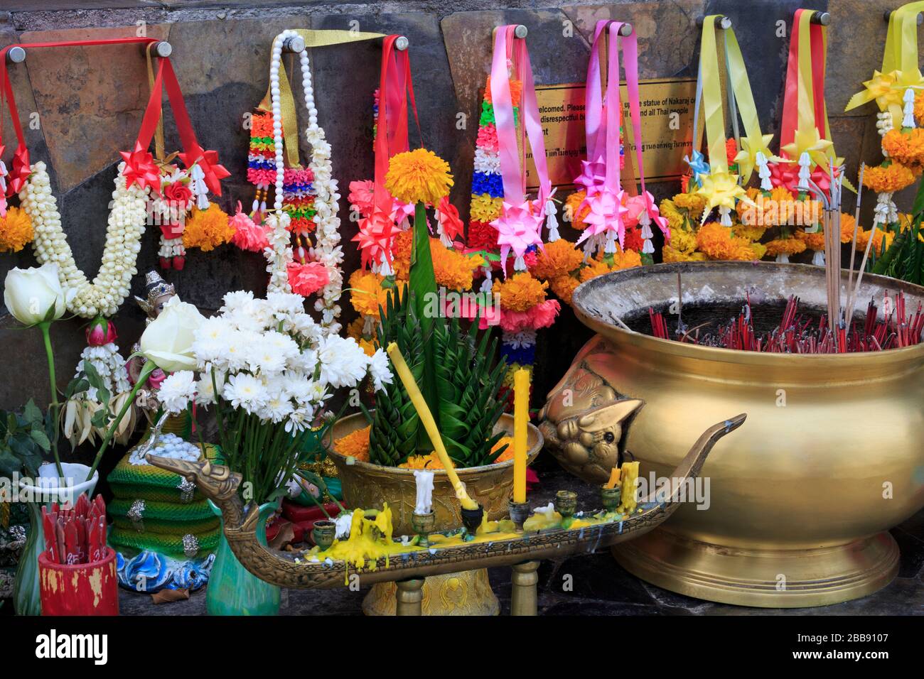 Buddhist shrine on Beach Road,Pattaya City,Thailand,Asia Stock Photo ...