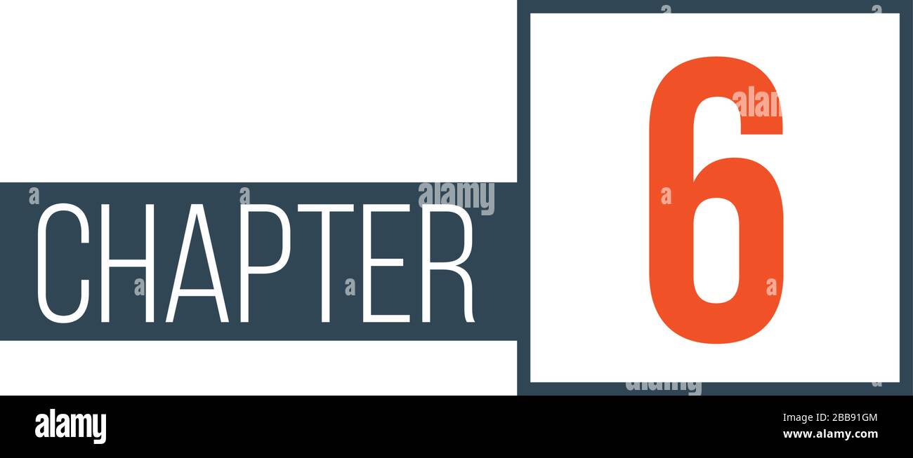 Chapter 6 design template, can be used for books design or tabs. Stock ...