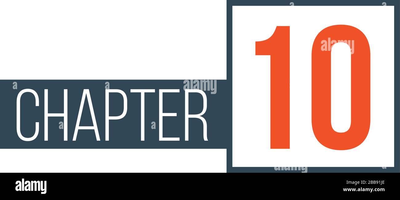 Chapter 10 design template, can be used for books design or tabs. Stock ...