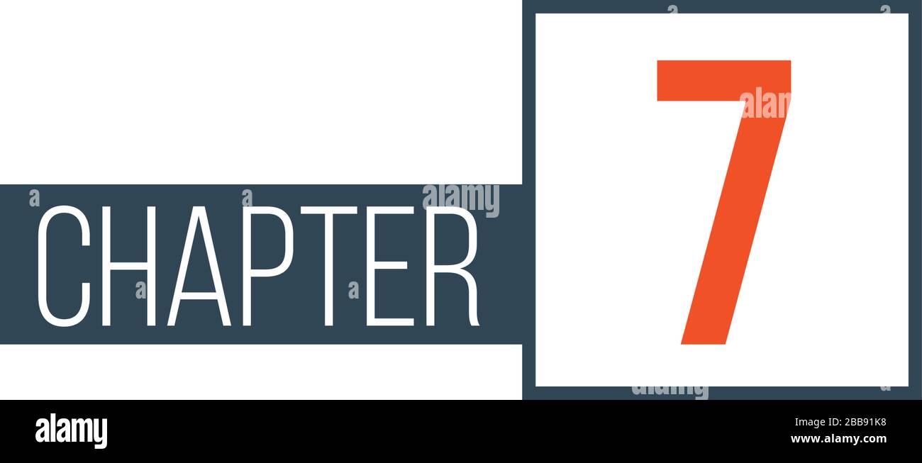 Chapter 7 design template, can be used for books design or tabs. Stock ...