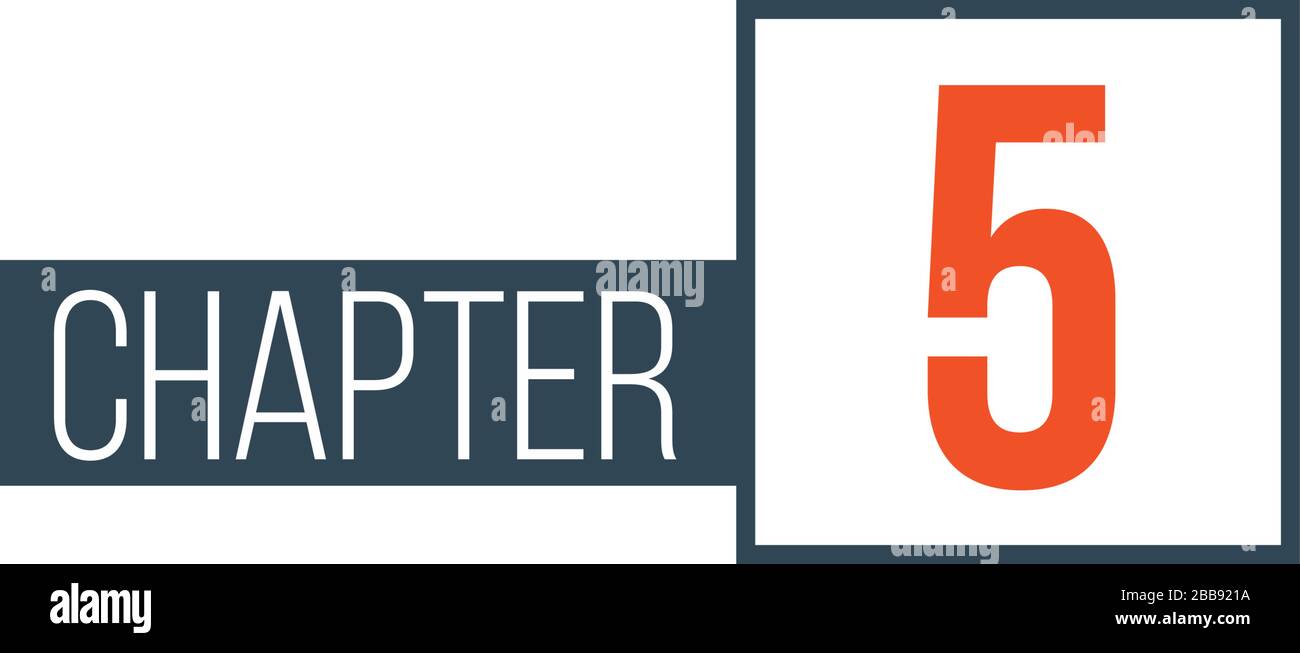 Chapter 5design template, can be used for books design or tabs. Stock ...