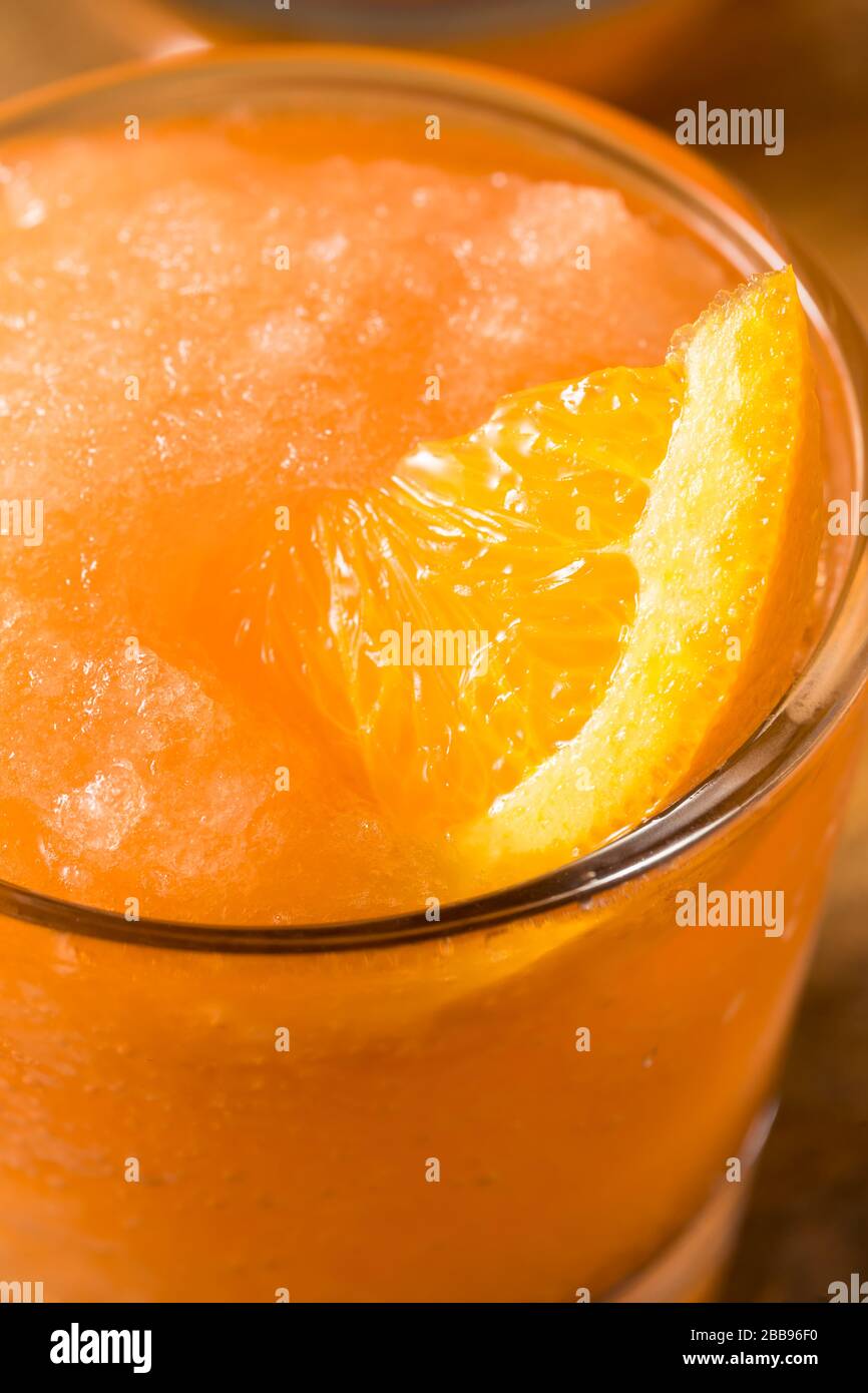 Homemade Frozen Aperol Spritz Slushy with an Orange Stock Photo - Alamy