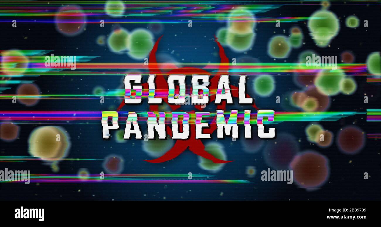 Covid-19 global pandemic alert. Epidemic alert symbols with cell in ...
