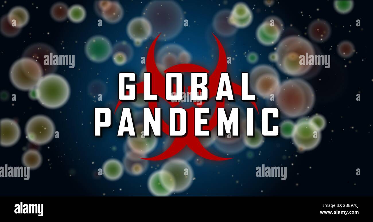 Covid-19 global pandemic alert. Epidemic alert symbols with cell in ...