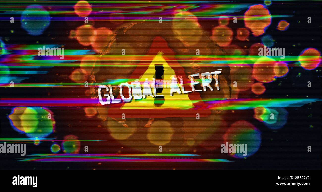Covid-19 global pandemic alert. Epidemic alert symbols with cell in ...