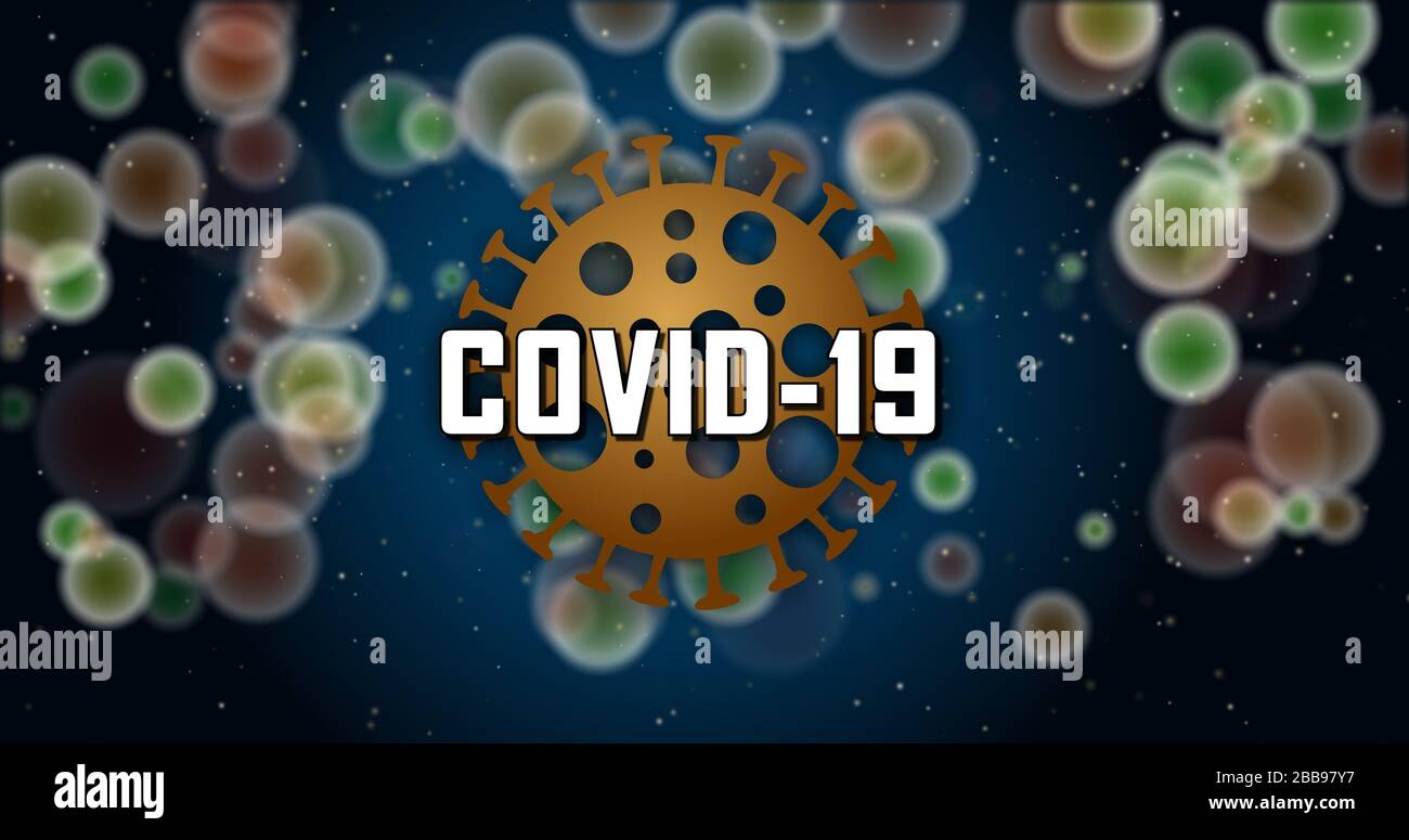 Covid-19 global pandemic alert. Epidemic alert symbols with cell in ...