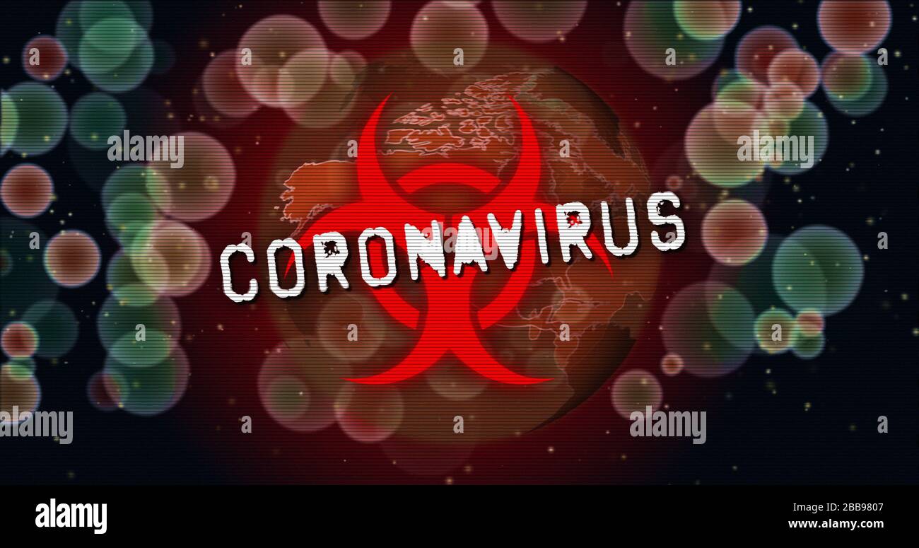Covid-19 global pandemic alert. Epidemic alert symbols with cell in ...