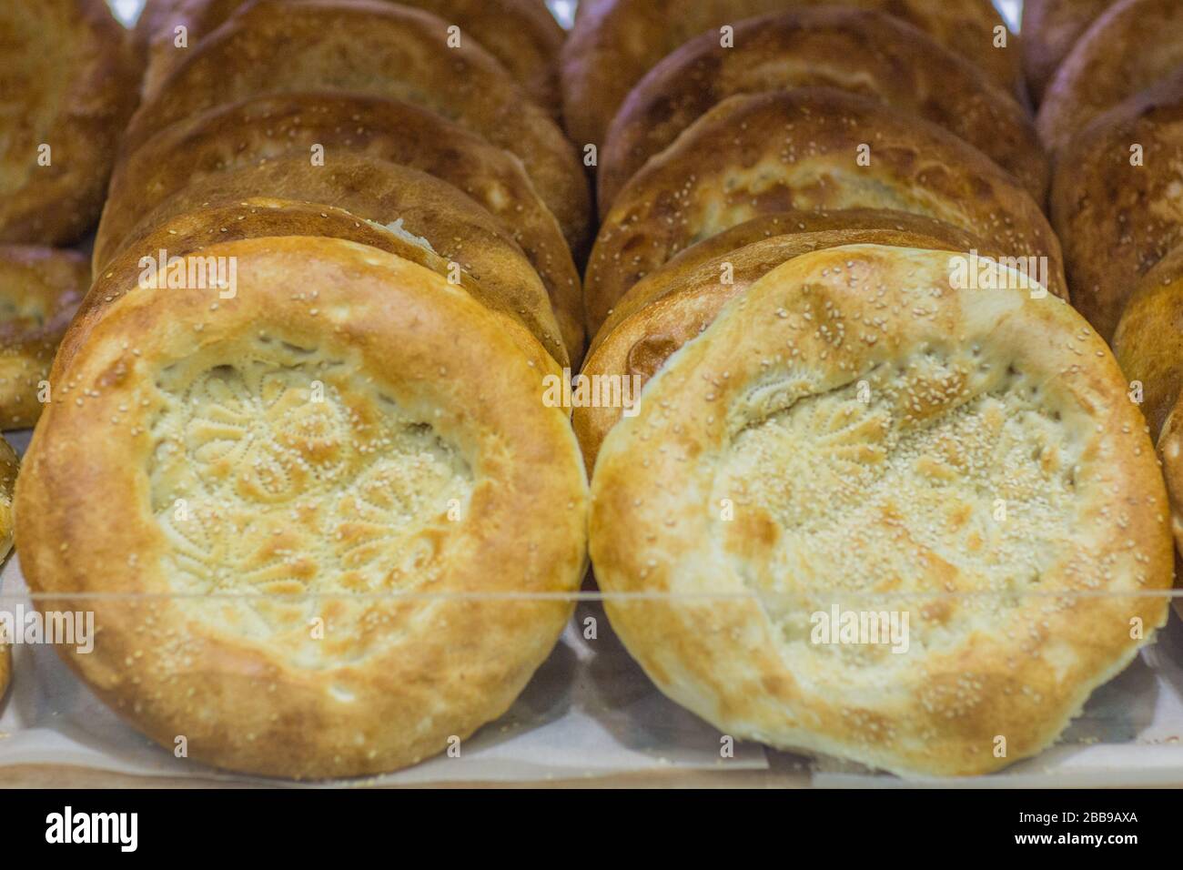 Tandyr nan or lepeshka, tarditional asian bread Stock Photo - Alamy