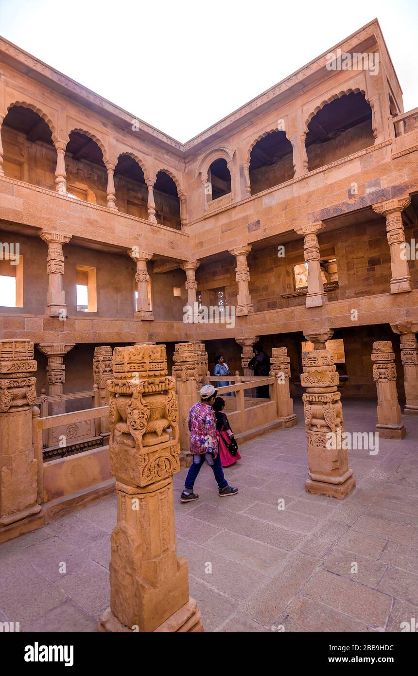 JAISALMER, INDIA – NOV. 29, 2019: Interior view of Jaisalmer Fort Palace. It is UNESCO World ...