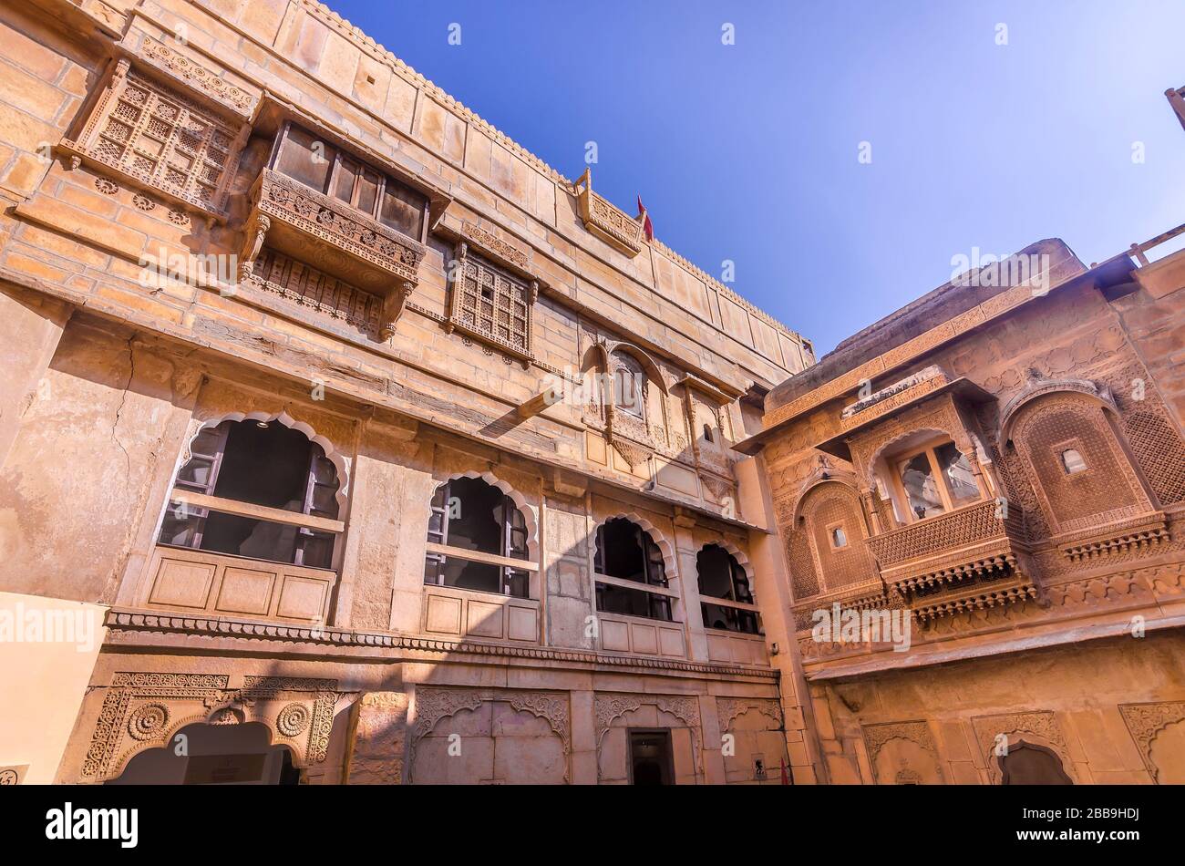 JAISALMER, INDIA – NOV. 29, 2019: Interior view of Jaisalmer Fort Palace. It is UNESCO World ...