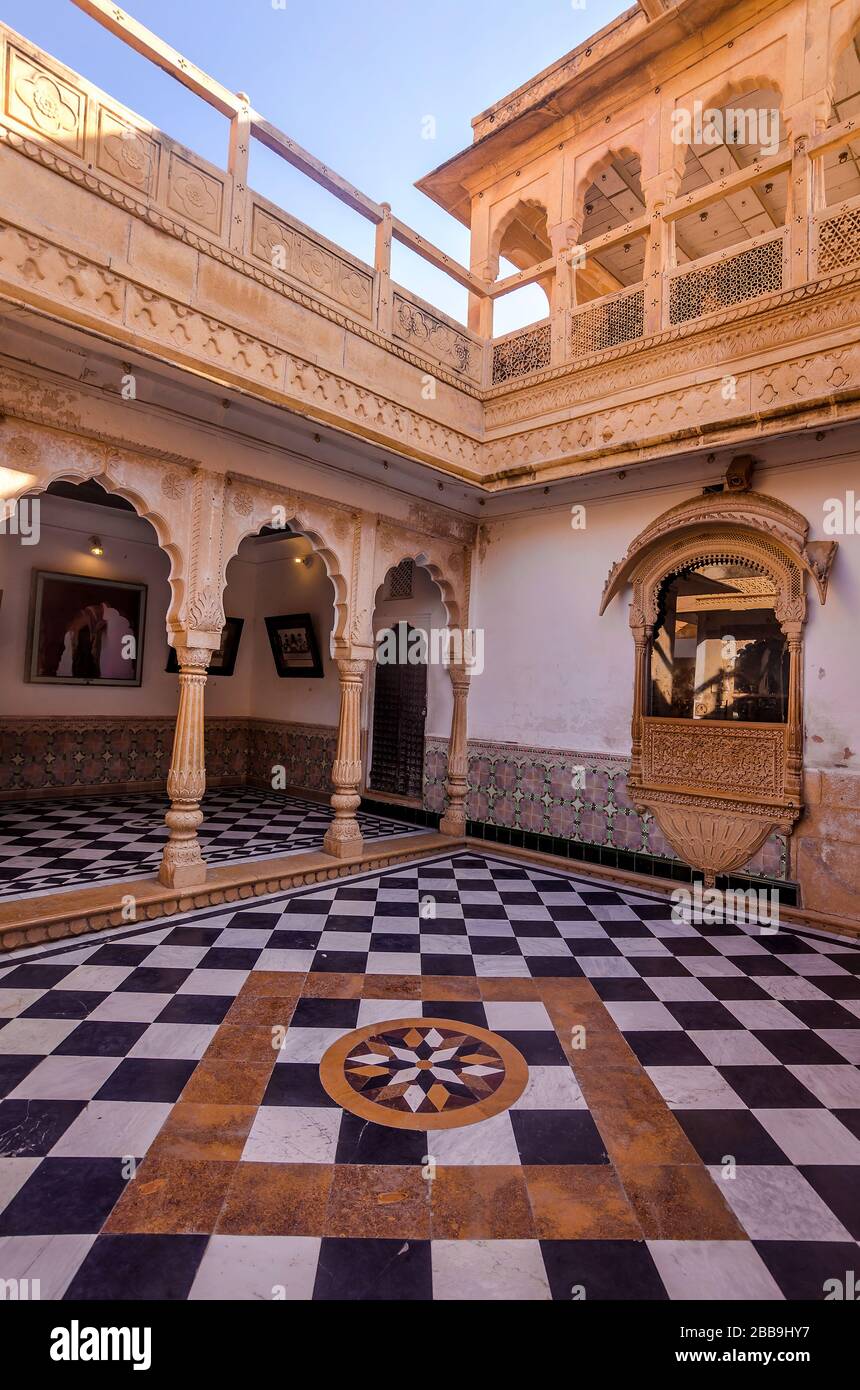 JAISALMER, INDIA – NOV. 29, 2019: Interior view of Jaisalmer Fort Palace. It is UNESCO World ...