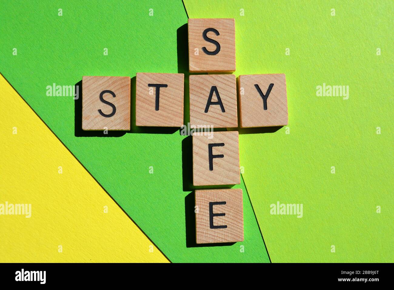 Stay Safe, words on colorful background Stock Photo - Alamy