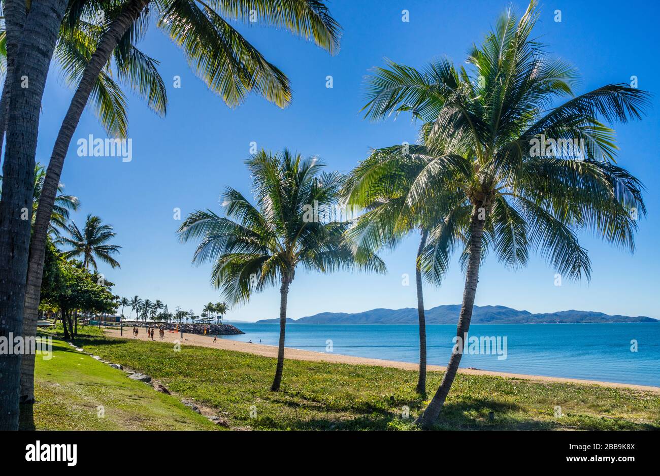 The Strand, seaside foreshore in the Townsville suburb of North Ward ...