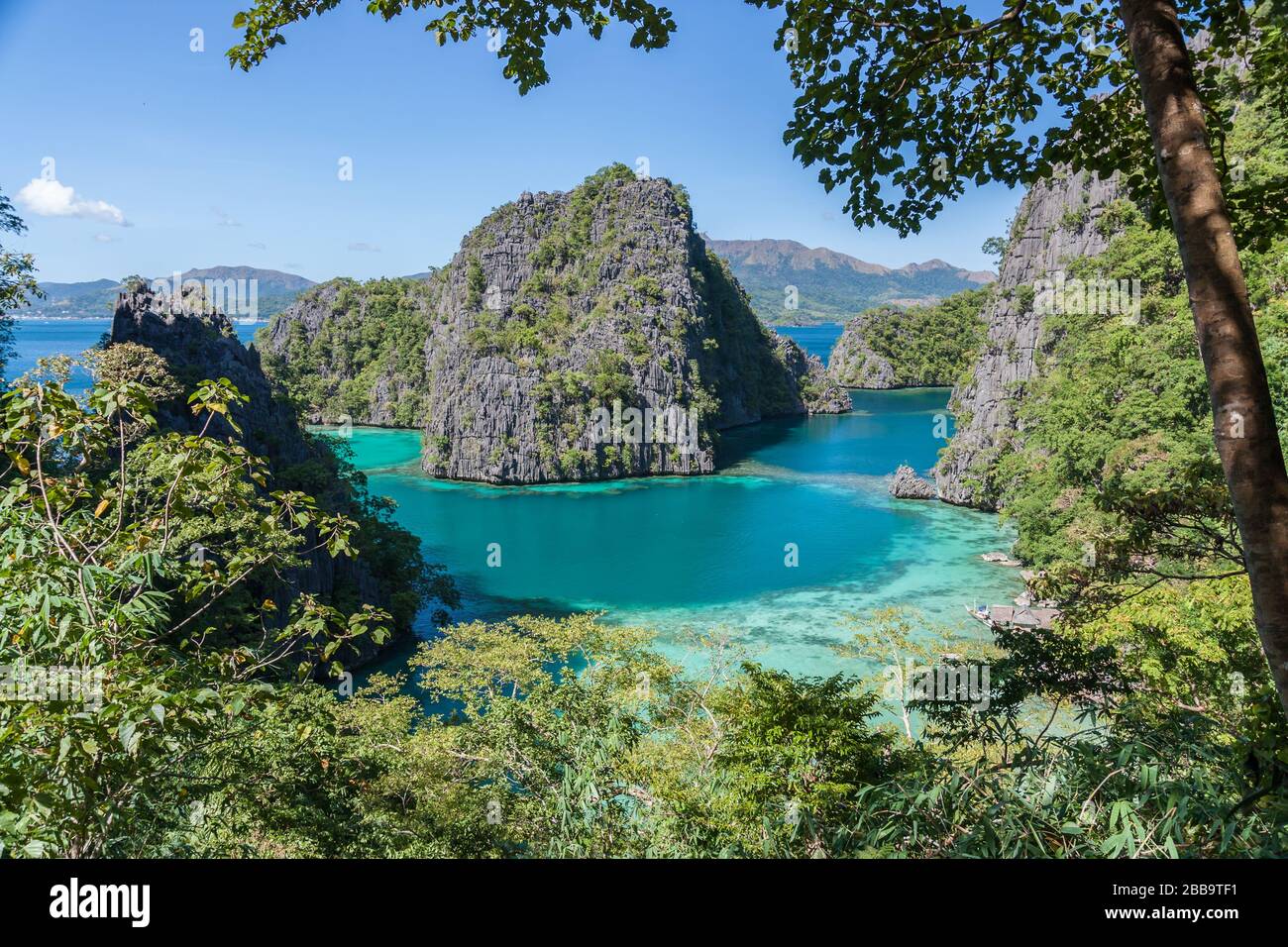 Paradise blue lagoon Coron island Philippines Stock Photo - Alamy