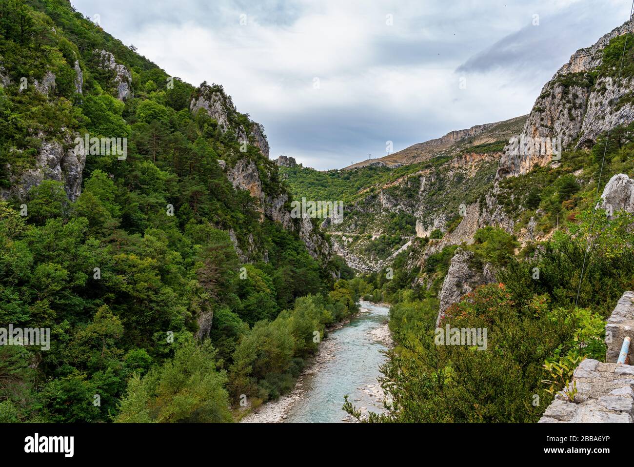 Verdon Gorge, Gorges du Verdon, amazing landscape of the famous canyon ...