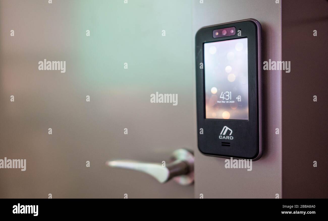 Pad of security room with copy space use for background banner security ...