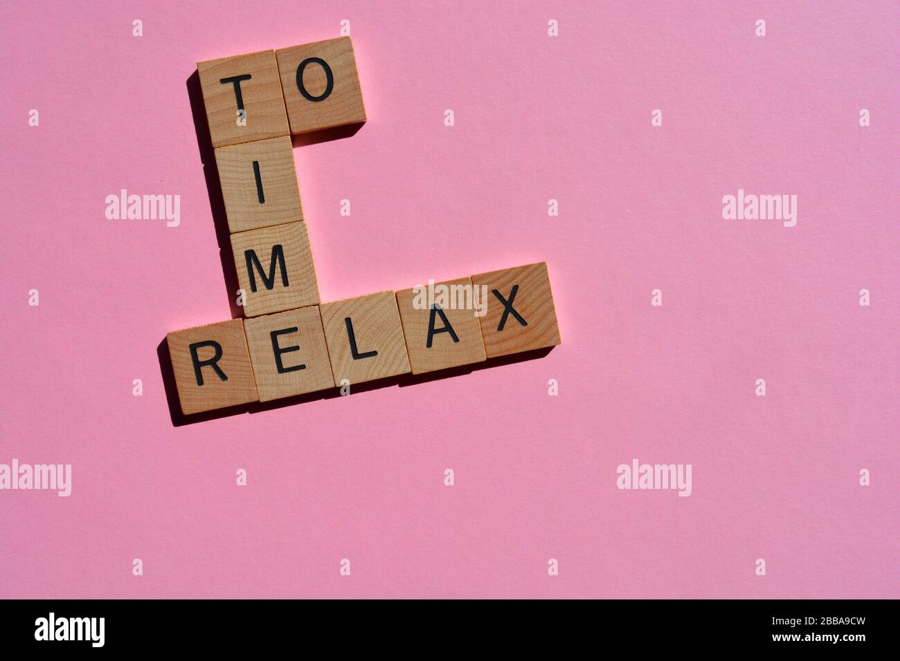 Time to Relax, words on pink background Stock Photo - Alamy