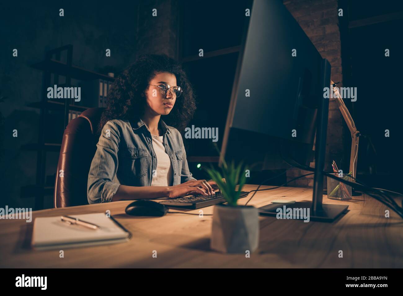 African american female computer expert hi-res stock photography and ...