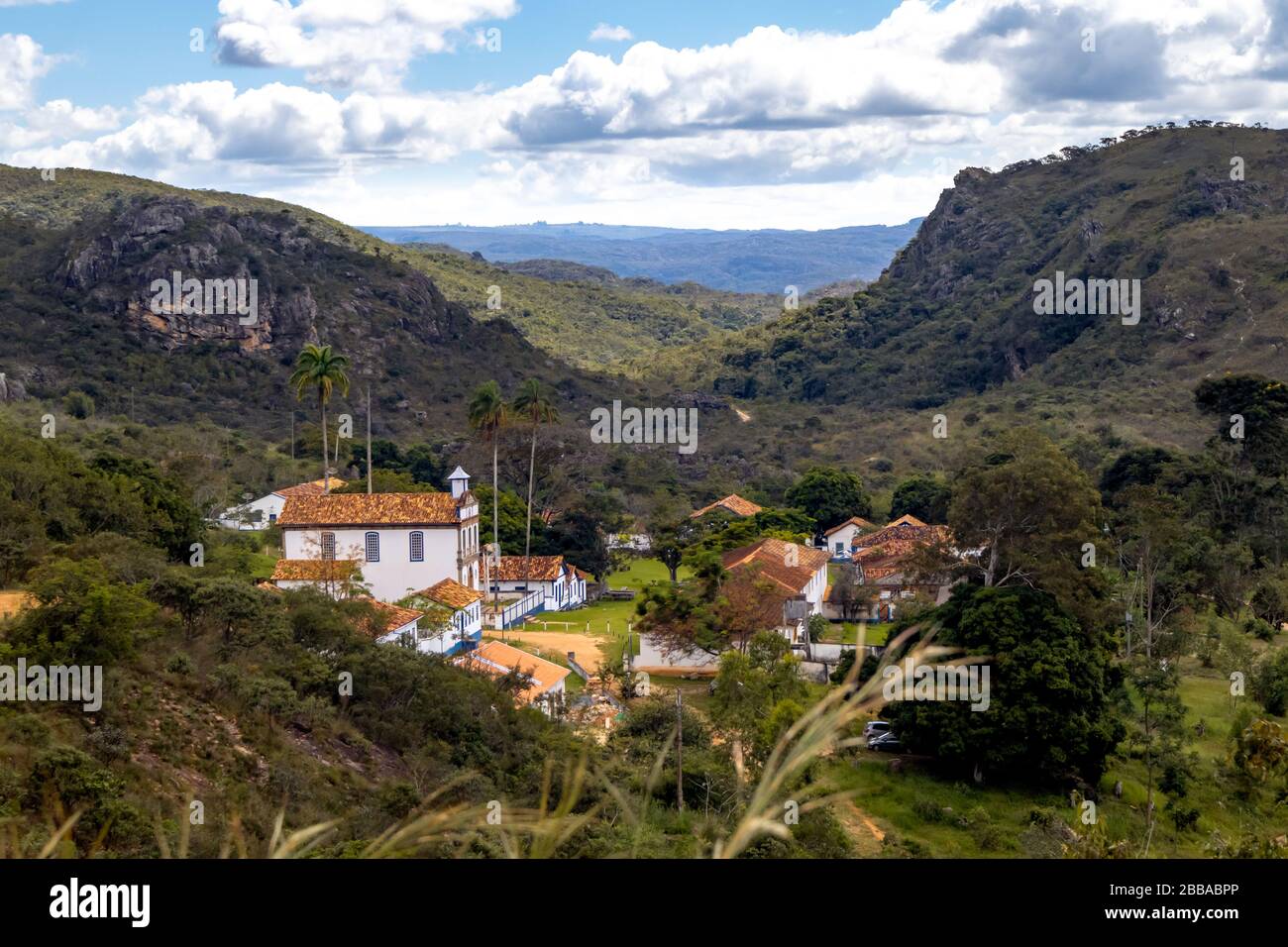 Historic village of Biribiri, seen from the road Stock Photo - Alamy