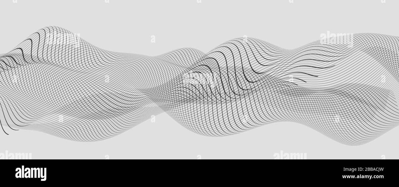 Data technology abstract modern futuristic black on white lines low ...