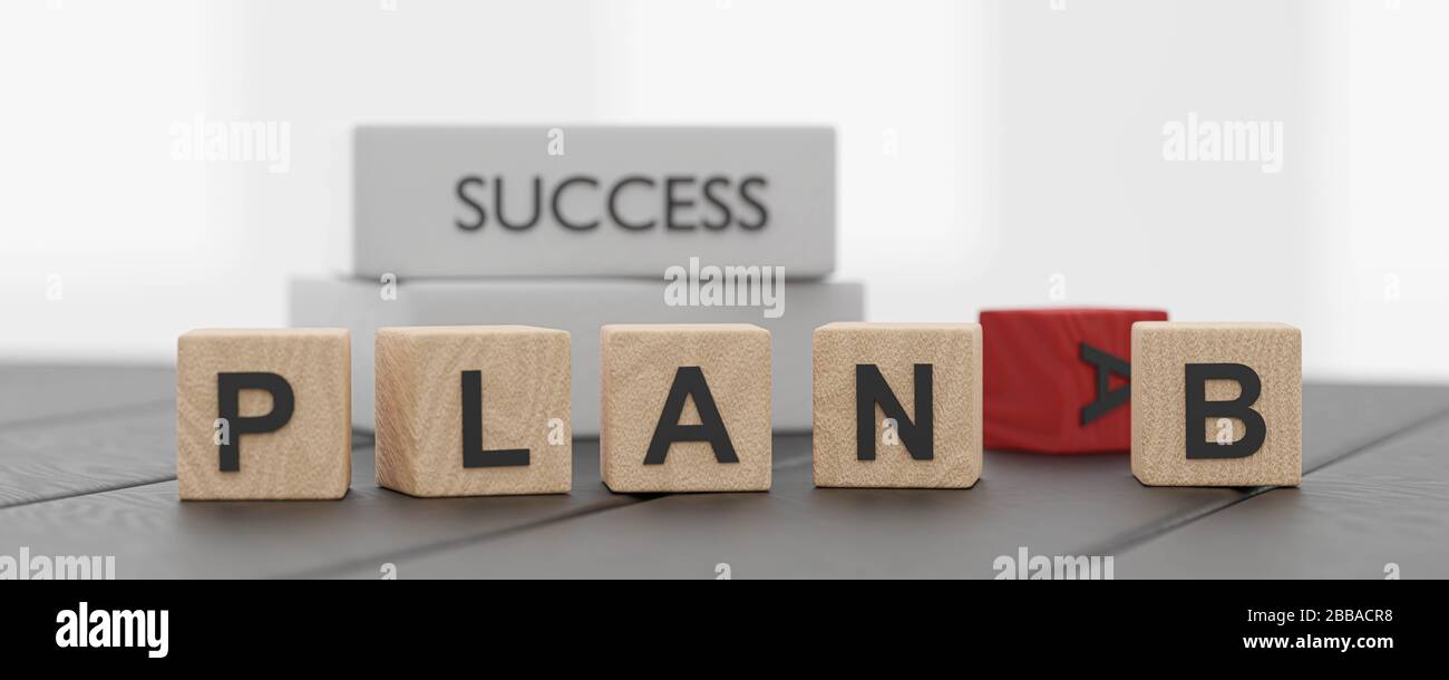 Plan A changed for Plan B concept for change of plan, new strategy ...