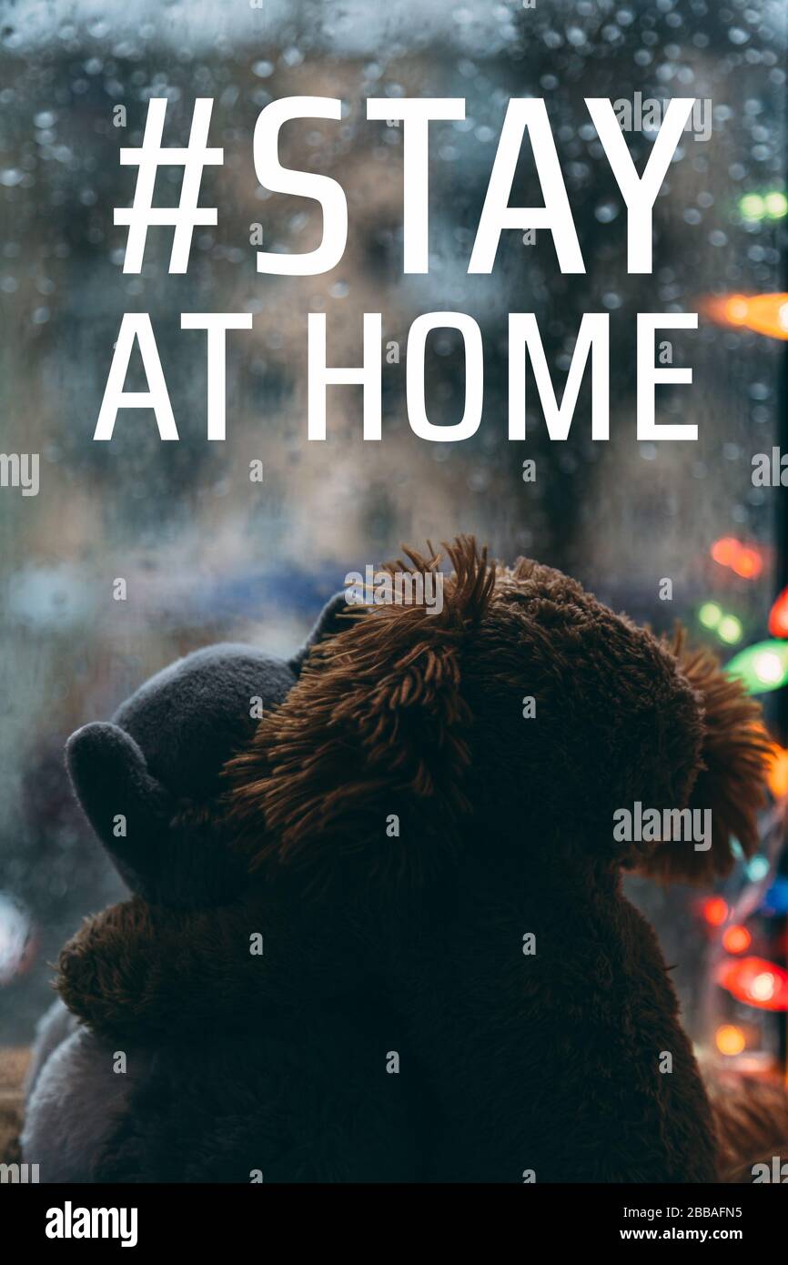 Stay at home social media campaign for coronavirus prevention. Stay ...