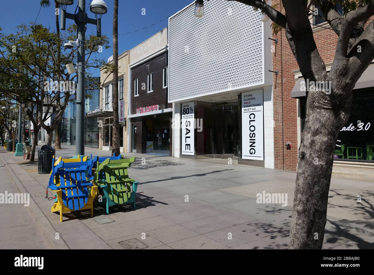 Santa Monica, CA/USA - March 21, 2020: Department stores closed on ...