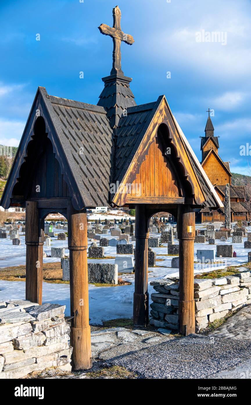 Norway stave church in winter hi-res stock photography and images - Alamy
