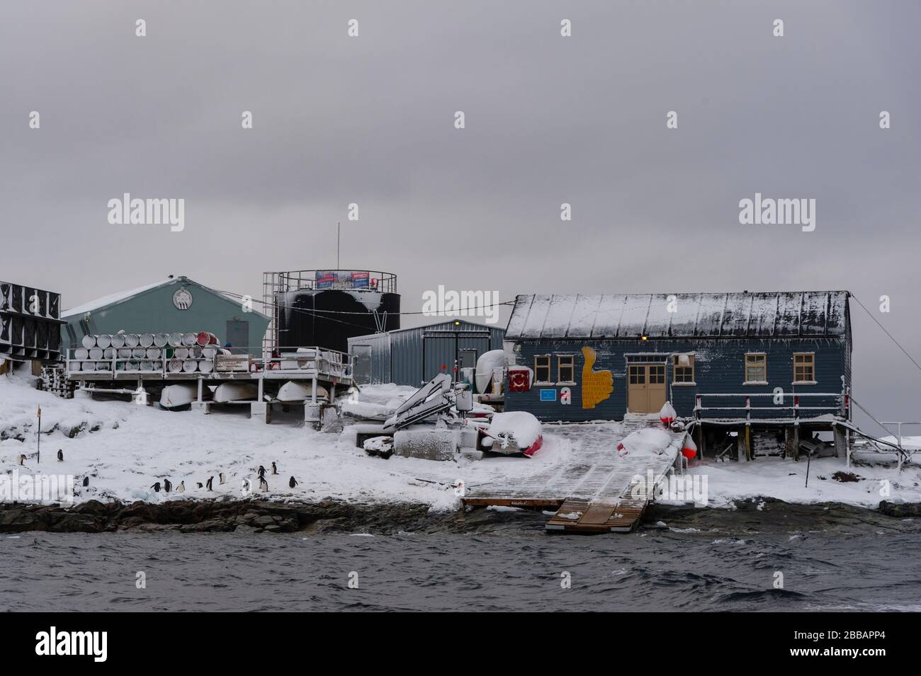 Vernadsky research base, Ukrainian Antarctic station at Marina Point on ...
