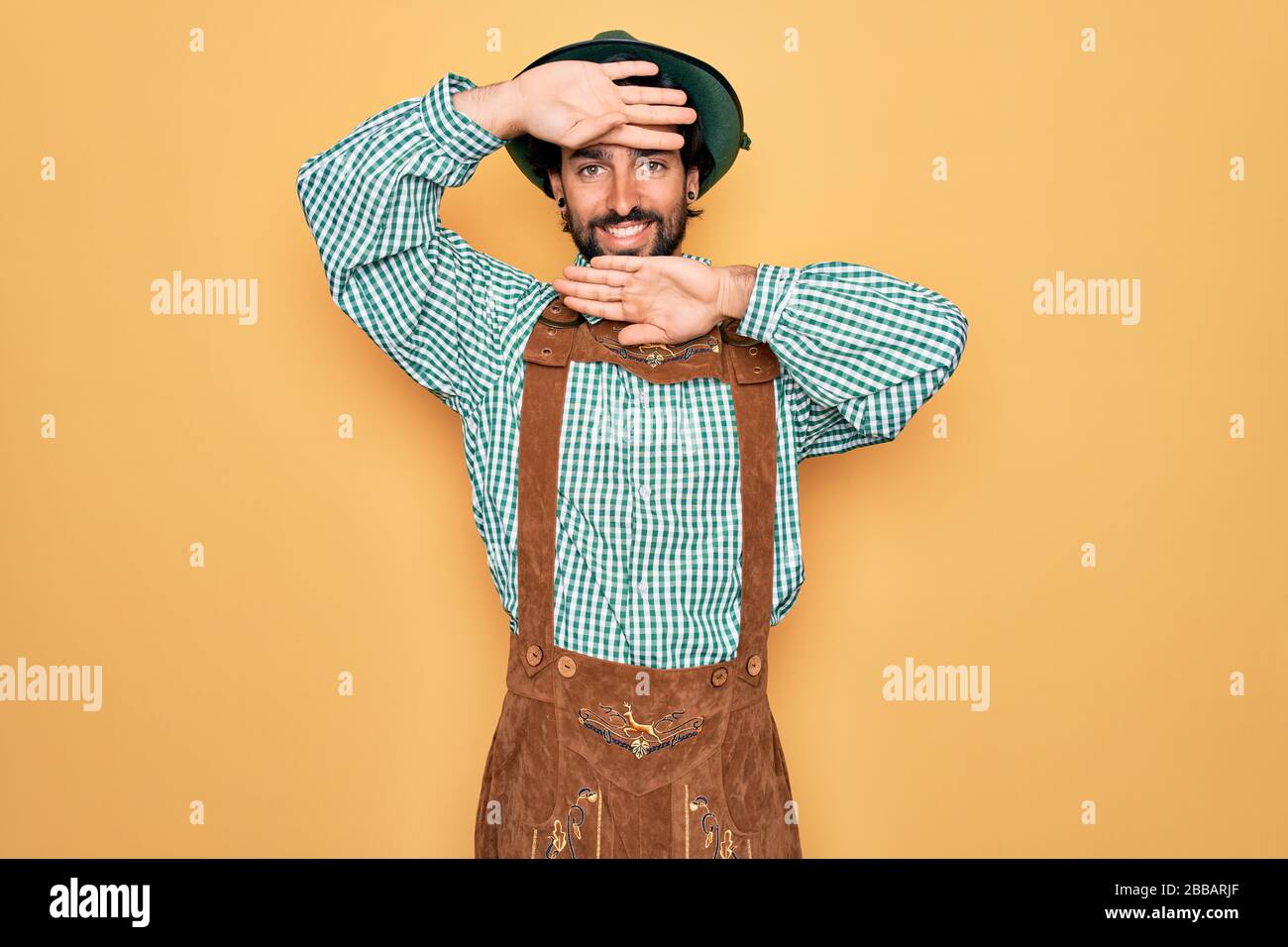 Young handsome man wearing tratidional german octoberfest custome for ...