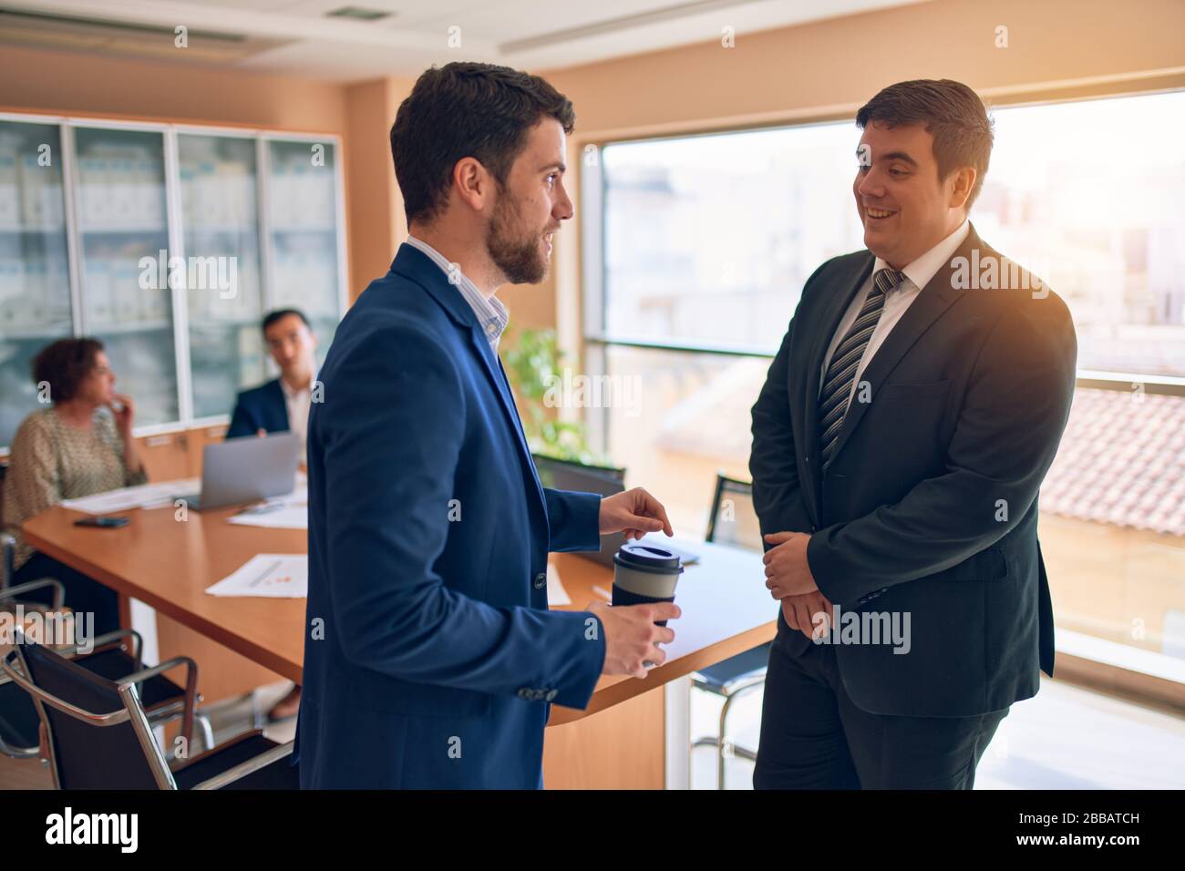 Business lawyers workers meeting at law firm office. Professional ...