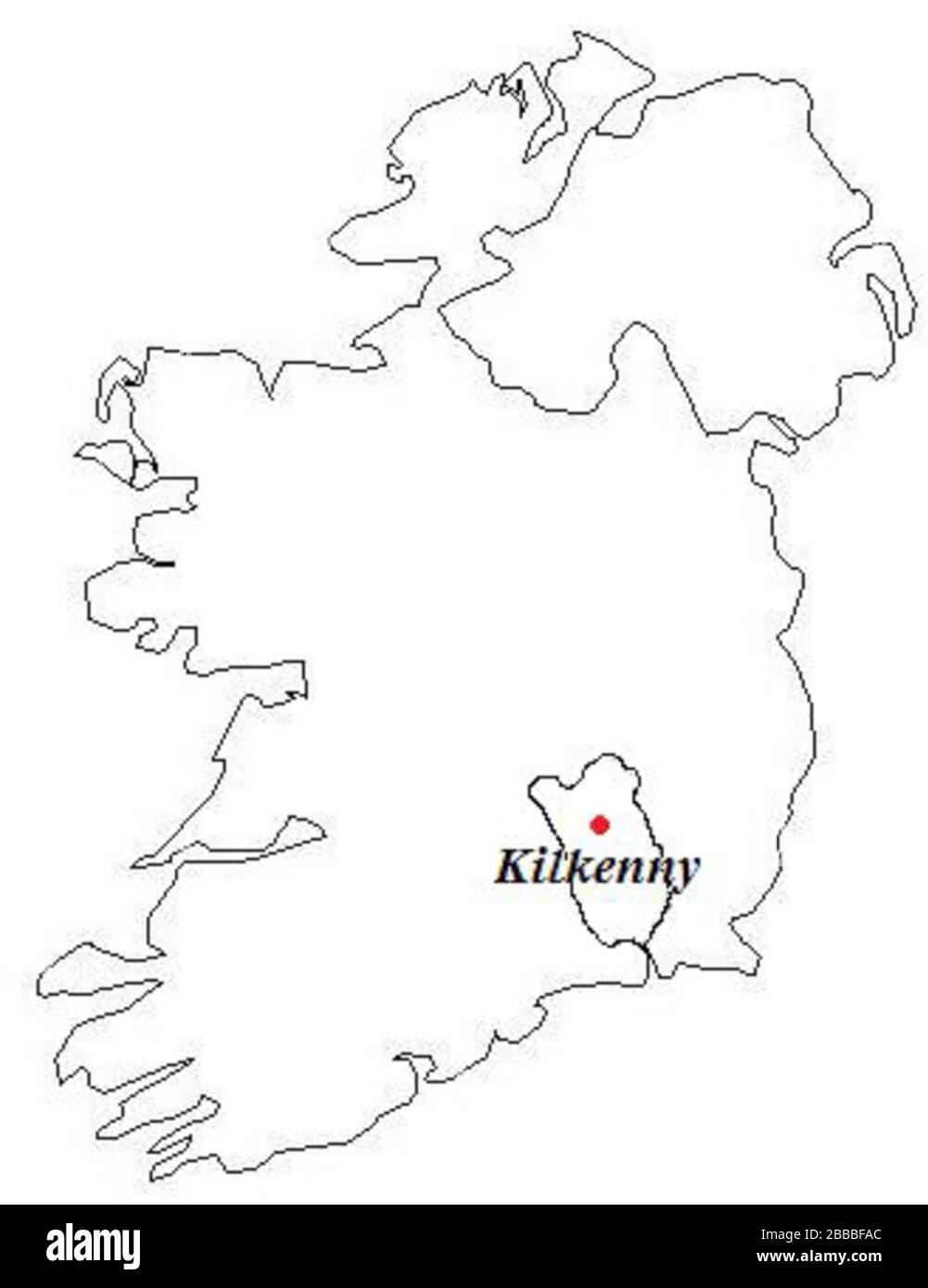 Map of kilkenny Cut Out Stock Images & Pictures - Alamy