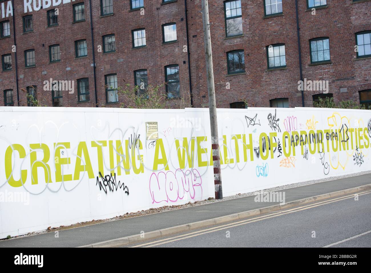 graffiti on building sight hoarding, creating a wealth of opportunities ...