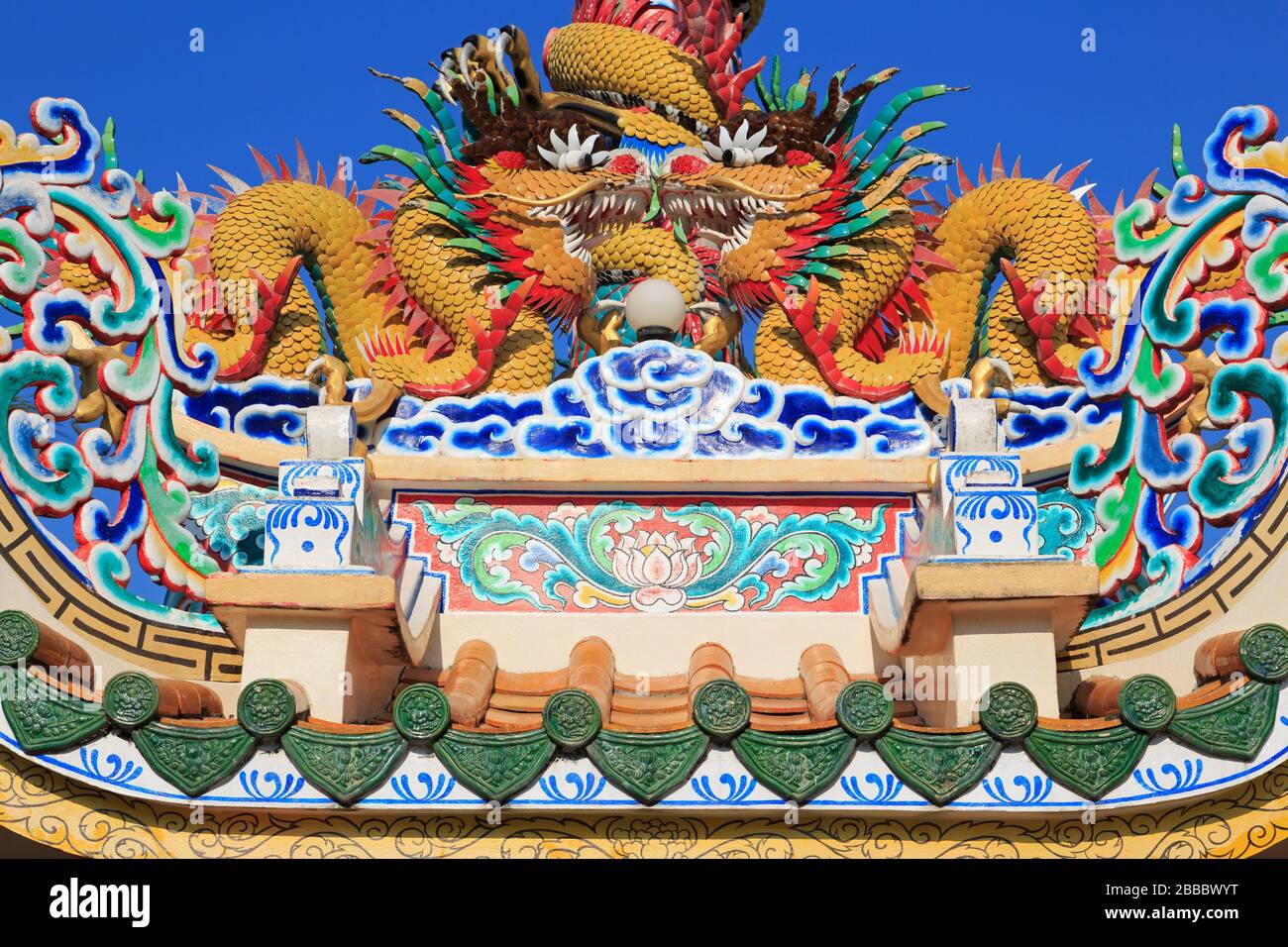 Hainan Temple,Nathon City,Koh Samui Island,Thailand,Asia Stock Photo ...