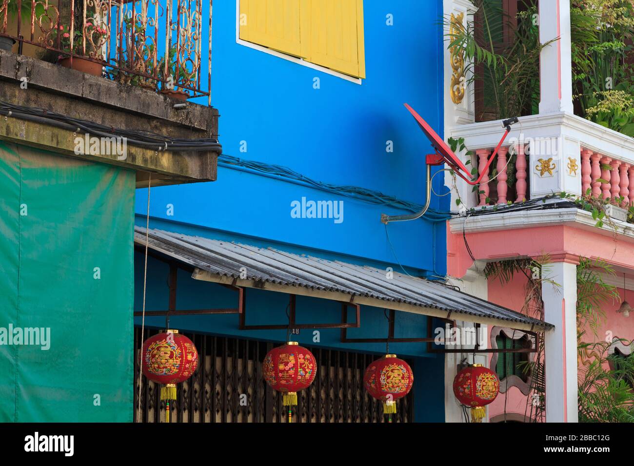 Architecture on Soi Romanee Street,Old Phuket Town,Thailand,Asia Stock ...