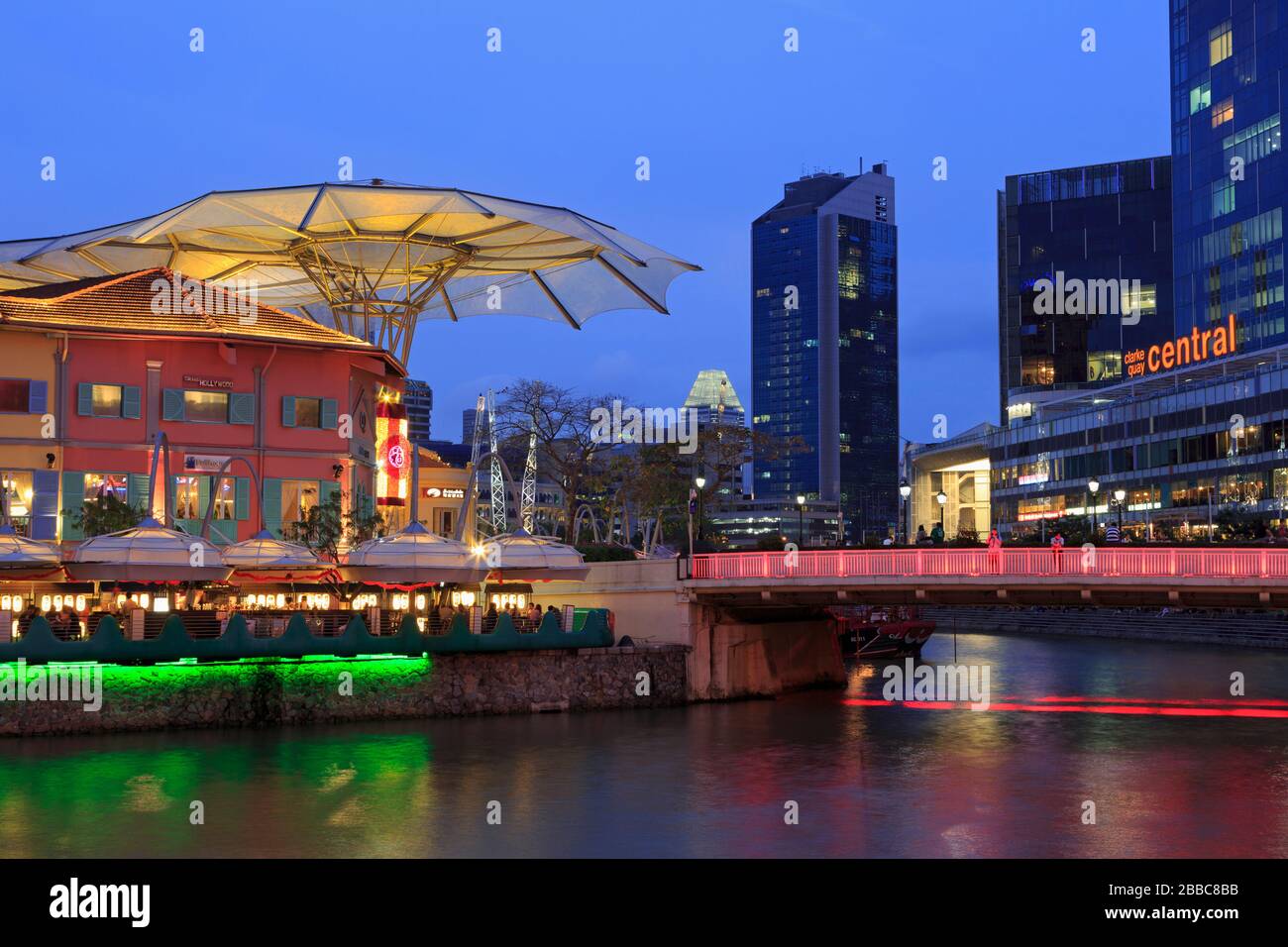 Read Bridge at Clarke Quay,Singapore,Asia Stock Photo - Alamy
