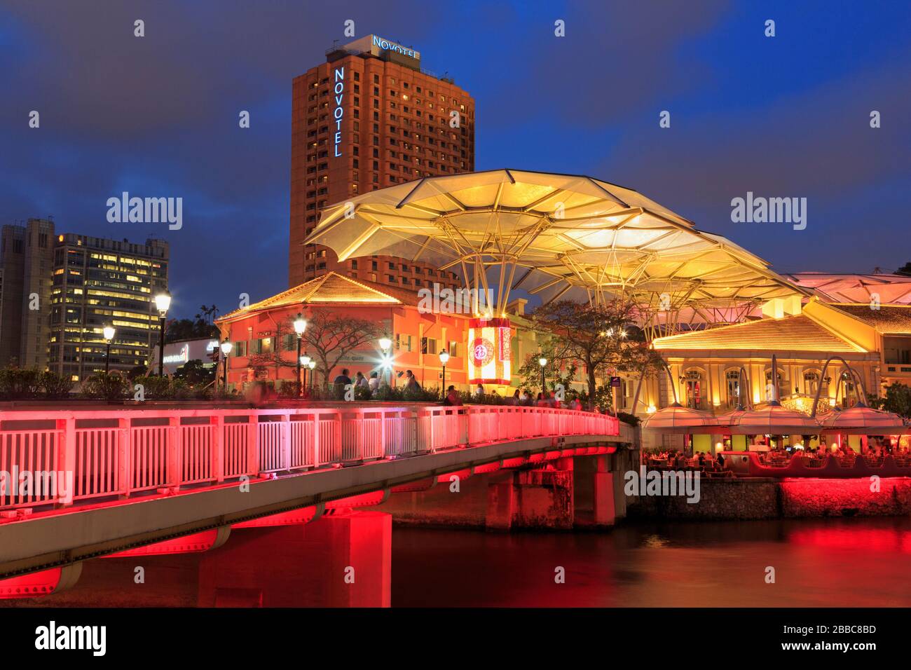 Read Bridge at Clarke Quay,Singapore,Asia Stock Photo - Alamy
