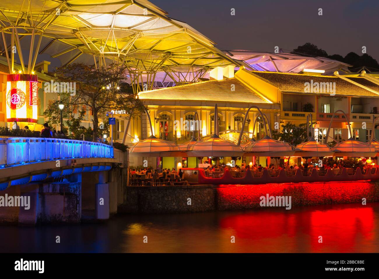 Read Bridge at Clarke Quay,Singapore,Asia Stock Photo - Alamy