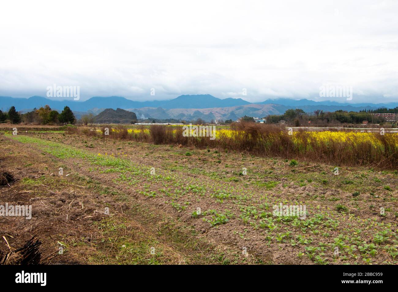 Chinese countryside in winter Stock Photo - Alamy