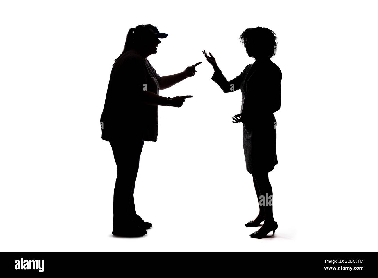 Silhouette of people talking to each other, socializing and not ...