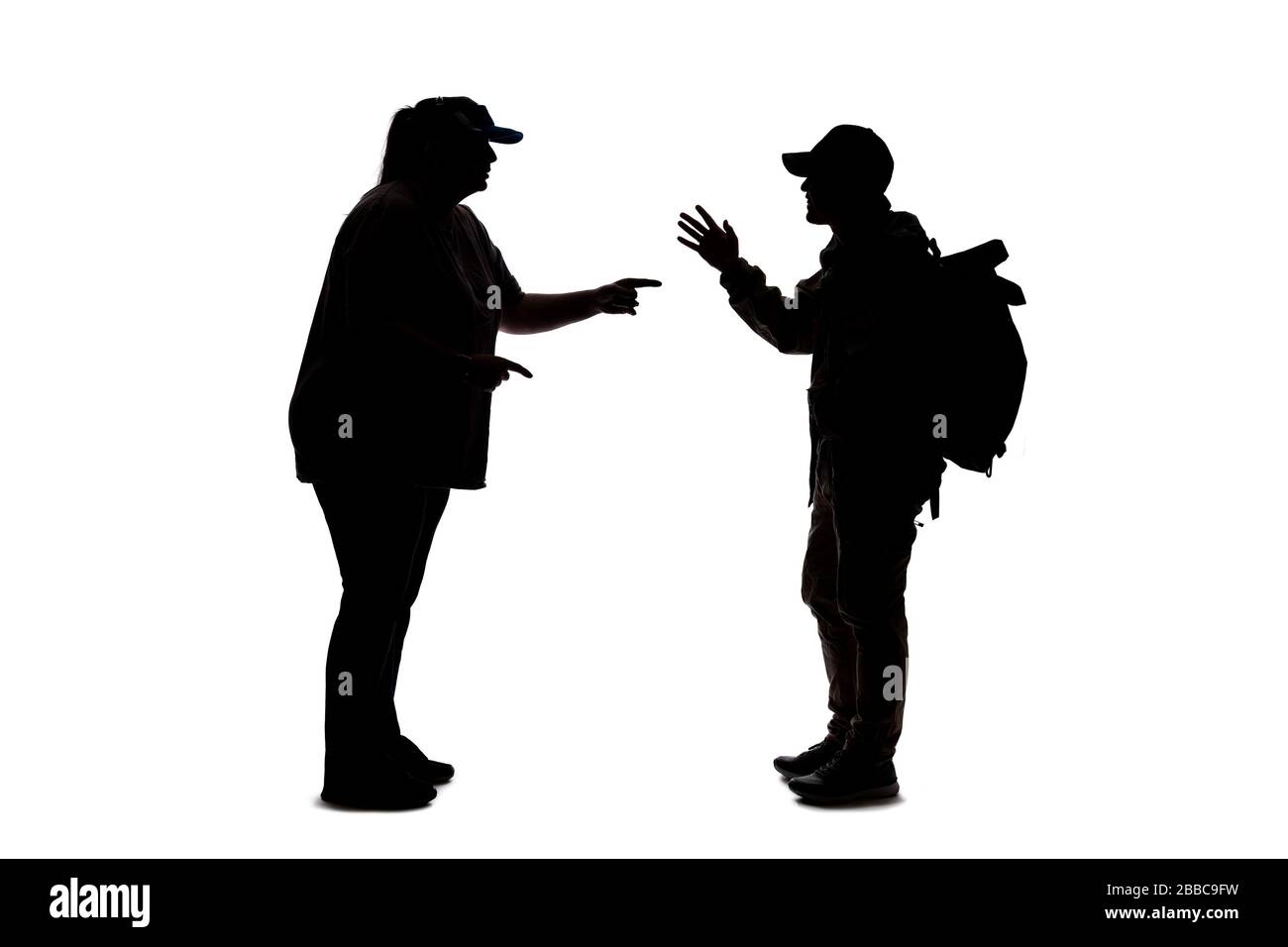 Business people two people talking to each other Cut Out Stock Images ...