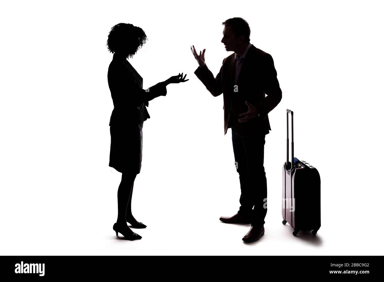 Silhouette of people talking to each other, socializing and not ...